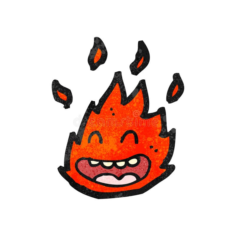 Cartoon burning fire stock vector. Illustration of hand - 38054678