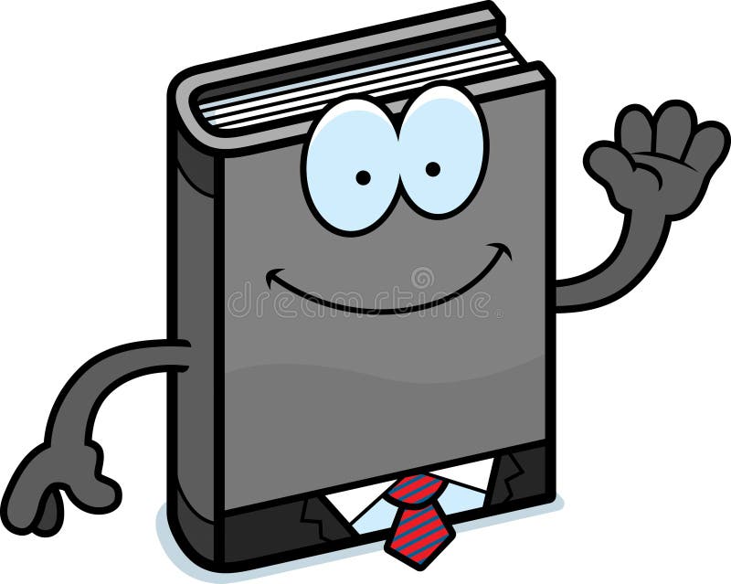 Cartoon Business Book Waving Stock Vector - Illustration of business ...