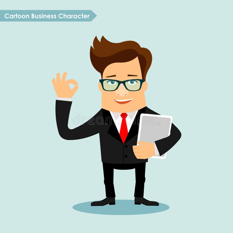 Cartoon Business Character Vector Illustration Stock Vector ...