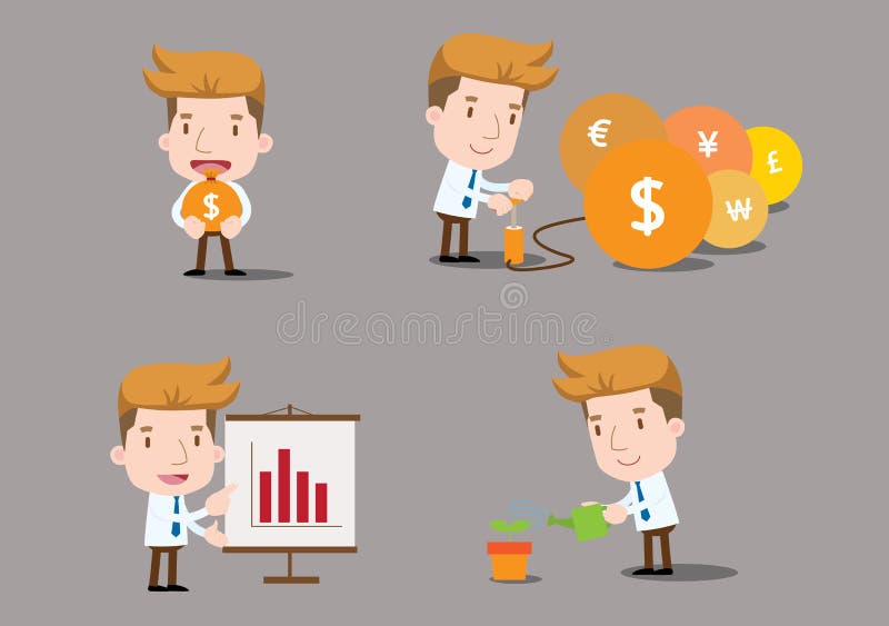 Cartoon Business Characters - Finance Stock Vector - Illustration of ...