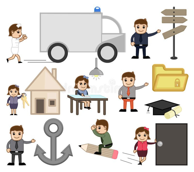 Cartoon Business People Various Concepts Stock Vector - Illustration of ... Cartoon Business People Various Concepts Stock Vector - Illustration of ...