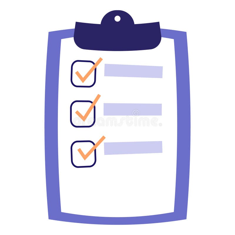 Cartoon Business Document, Survey, School Test. Clipboard with To Do ... Cartoon Business Document, Survey, School Test. Clipboard with To Do ...