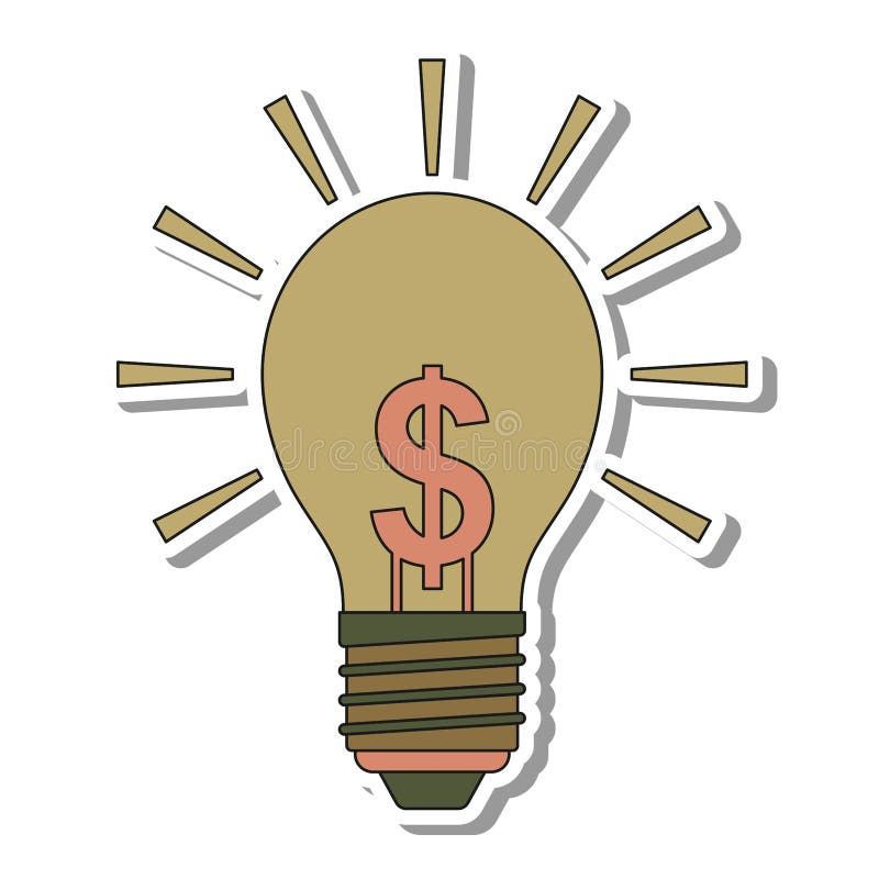 Cartoon business idea stock illustration. Illustration of dollar ...