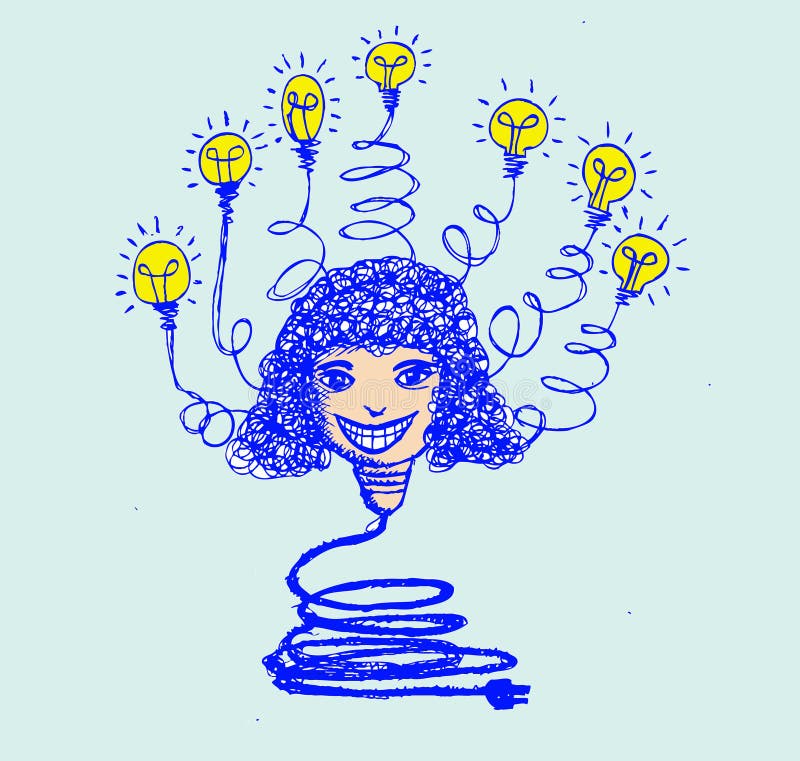 Cartoon Business Man Think Idea Stock Illustration - Illustration of ...