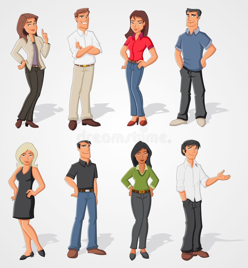Cartoon people stock vector. Illustration of fashion - 37049007