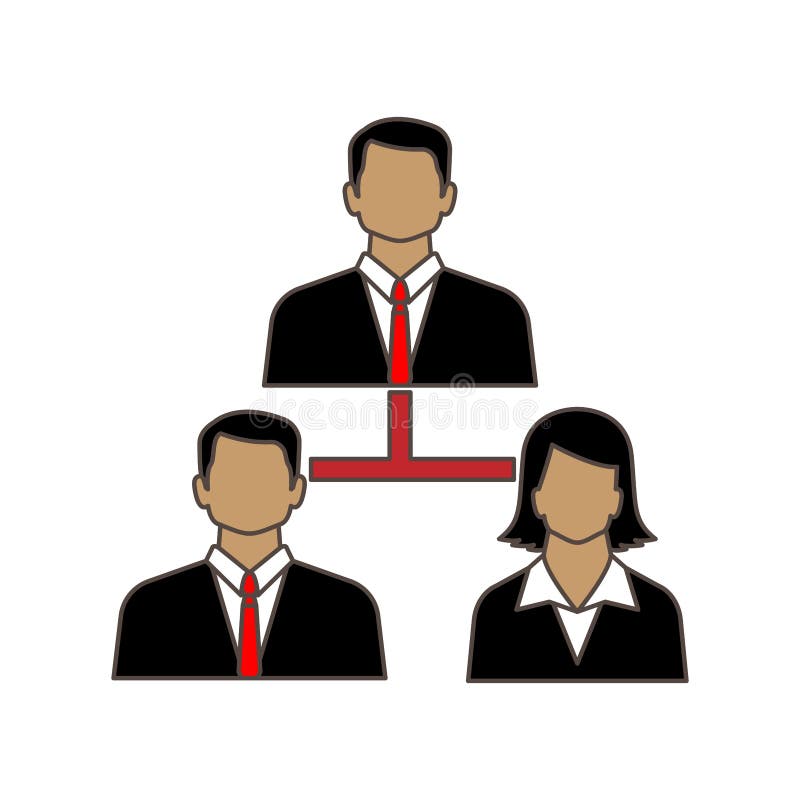 Cartoon Organization Structure Stock Vector - Illustration of business ...