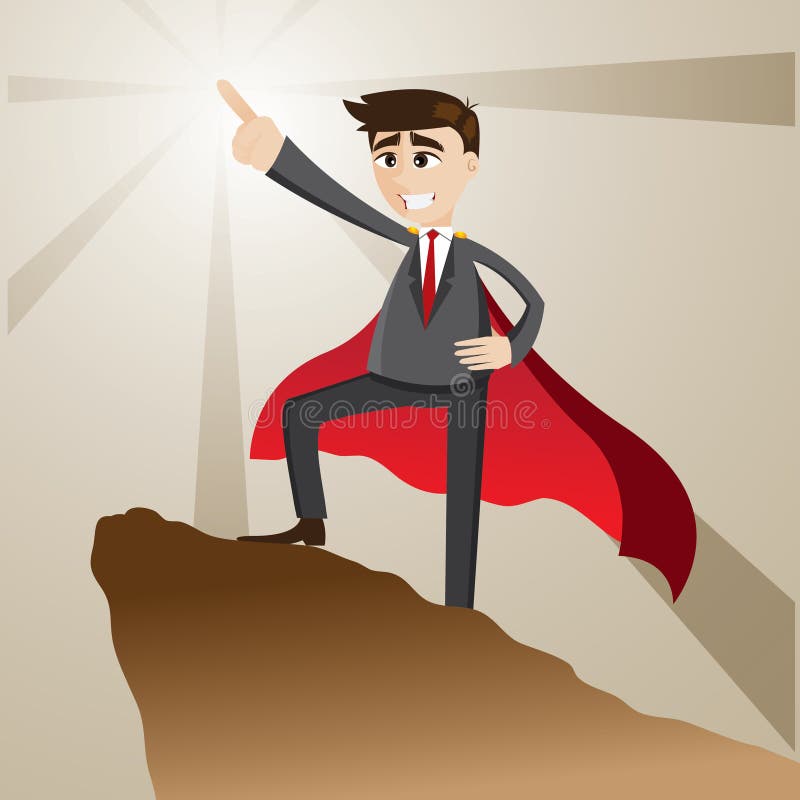 Cartoon Businessman As Leader Form Stock Vector - Illustration of ...