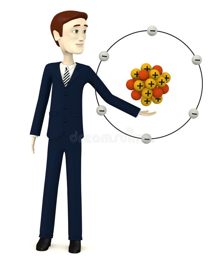 Cartoon Proton, Electron and Neutron, Vector Illustration Stock Vector ...