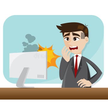 Cartoon Computer Crash Stock Illustrations – 1,026 Cartoon Computer ...