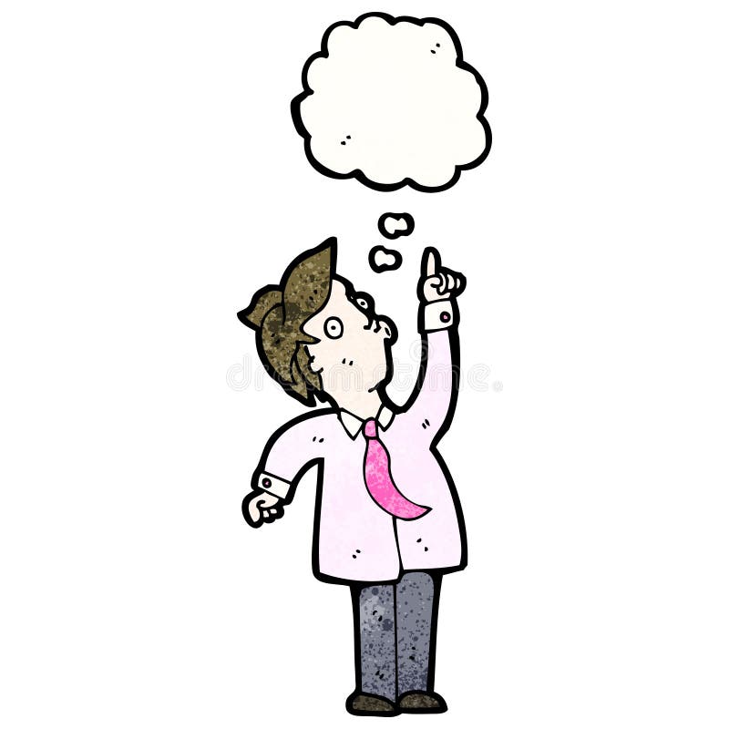 Cartoon Businessman Pointing Upwards Stock Vector - Illustration of ...