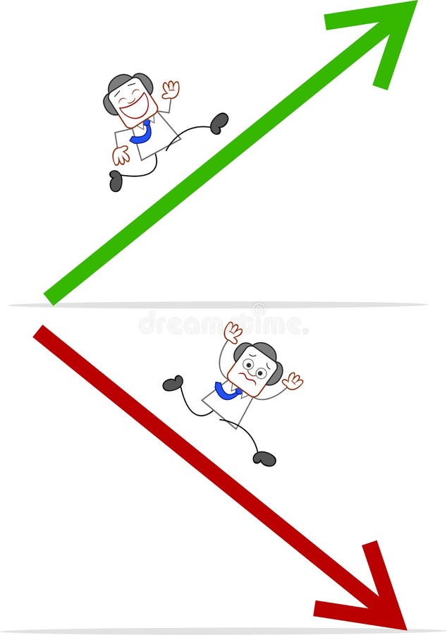 Cartoon Businessman Running and Falling Stock Illustration ...
