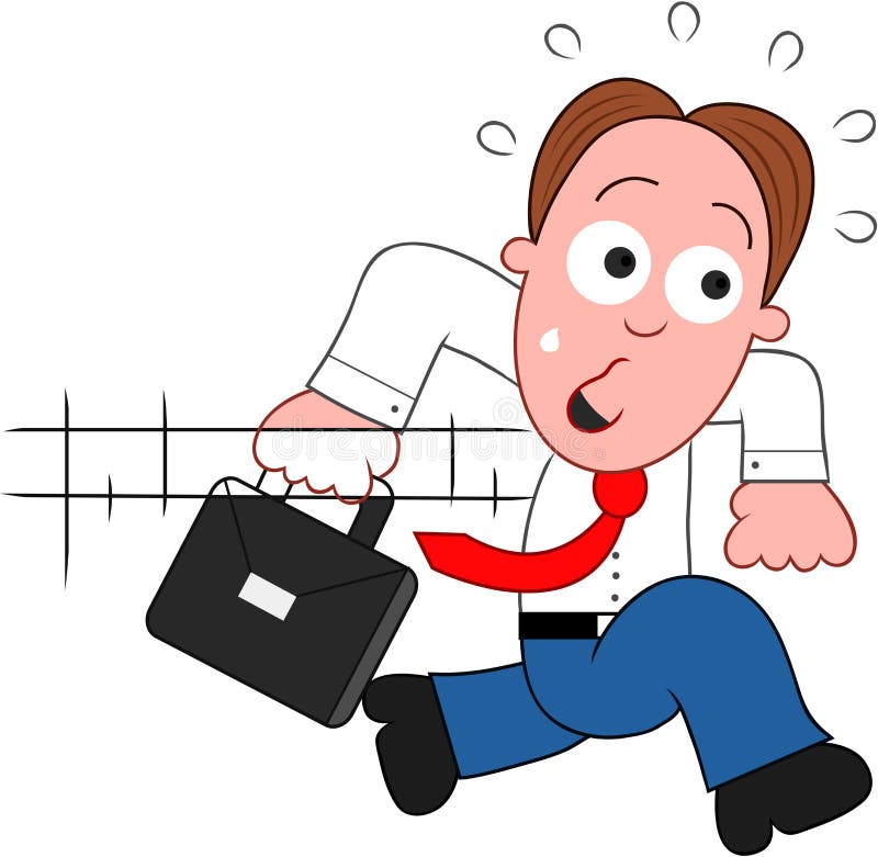 Cartoon Businessman Running. Stock Vector - Illustration of financial ...