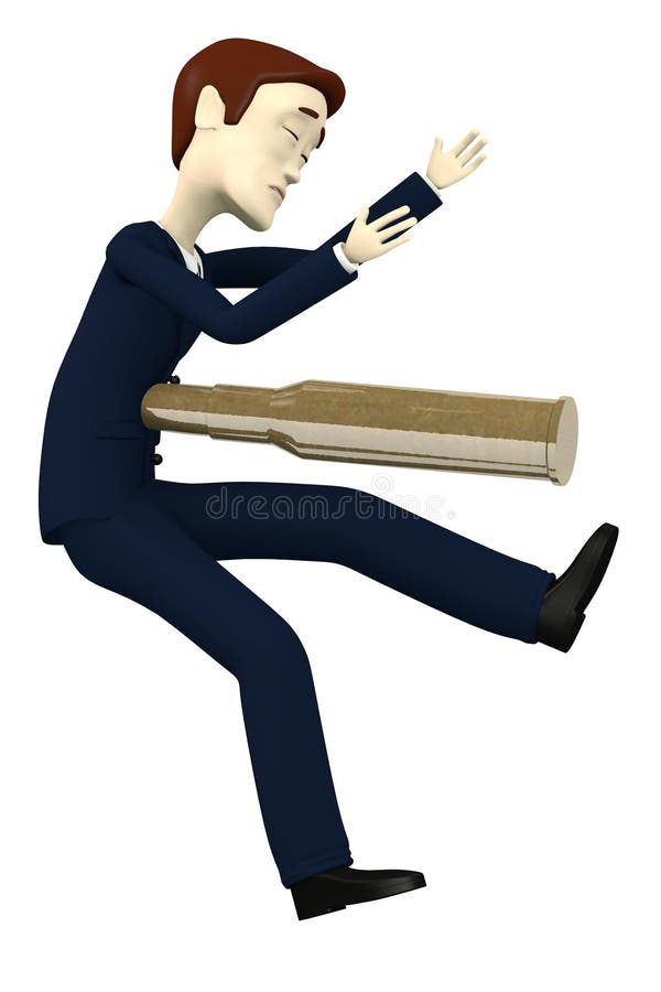Cartoon Businessman Shooting by Bullet Stock Illustration ...