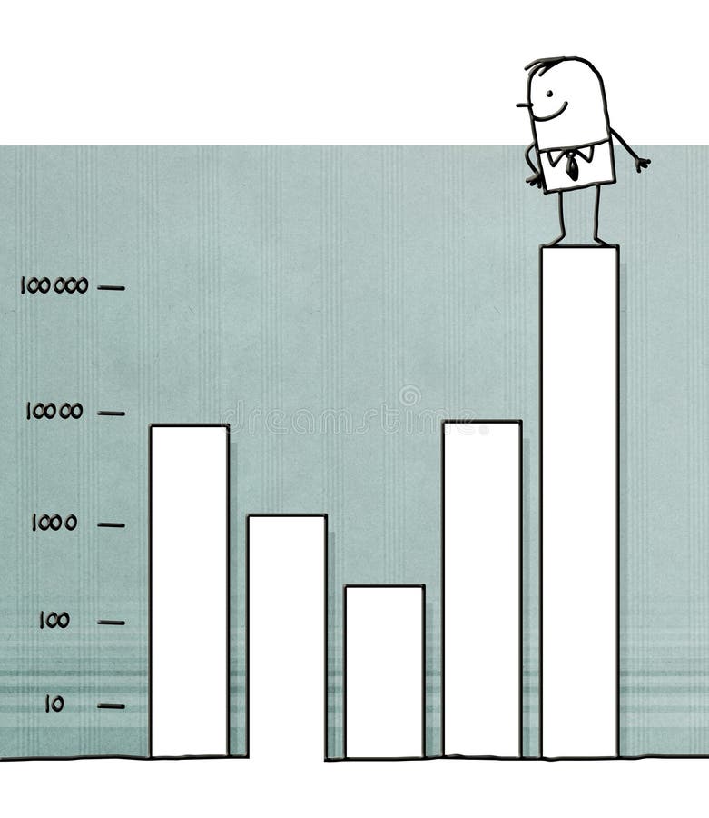 Statistics graphic cartoon stock vector. Illustration of business ...