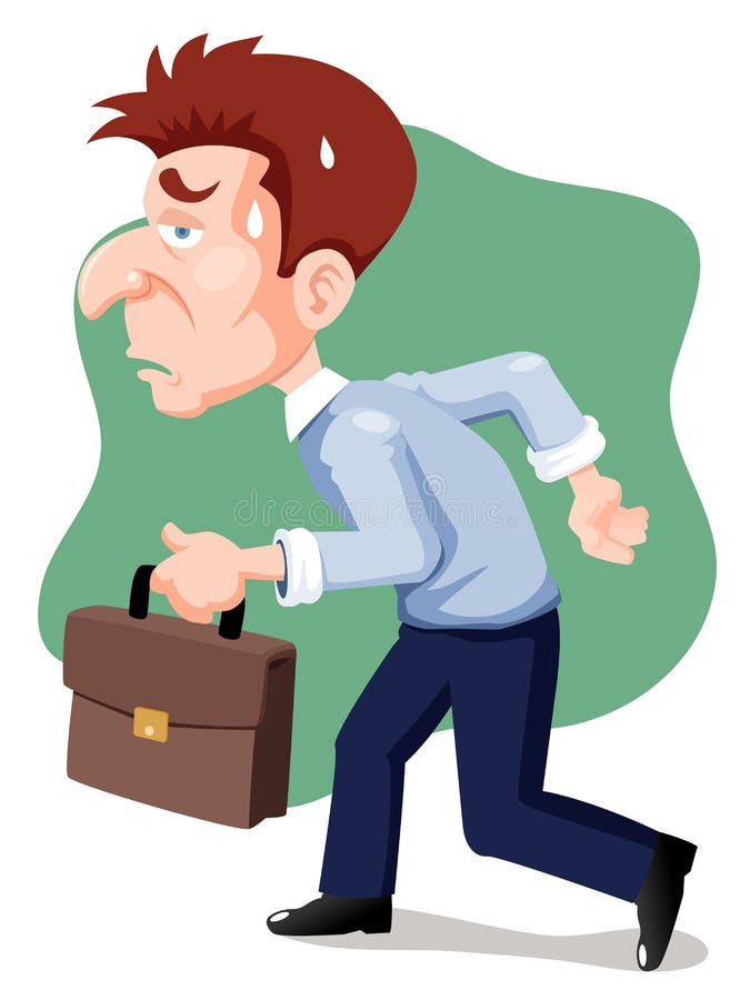 Cartoon businessman tired stock vector. Illustration of frustration ...