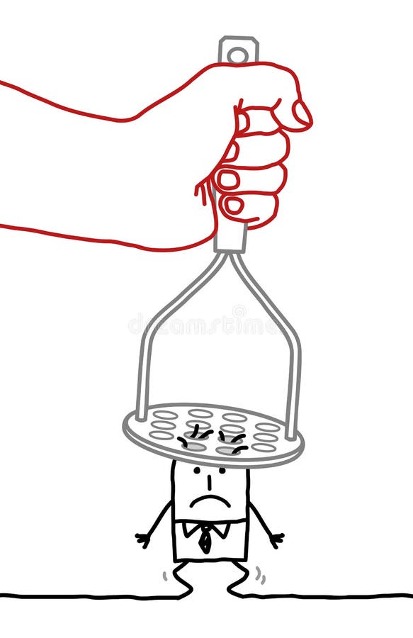 Cartoon Businessman - Under Pressure Stock Vector - Illustration of ...