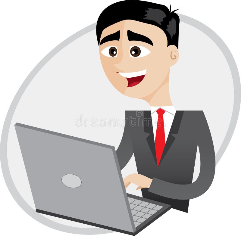 Cartoon Person Using Computer Stock Illustrations – 12,934 Cartoon ...