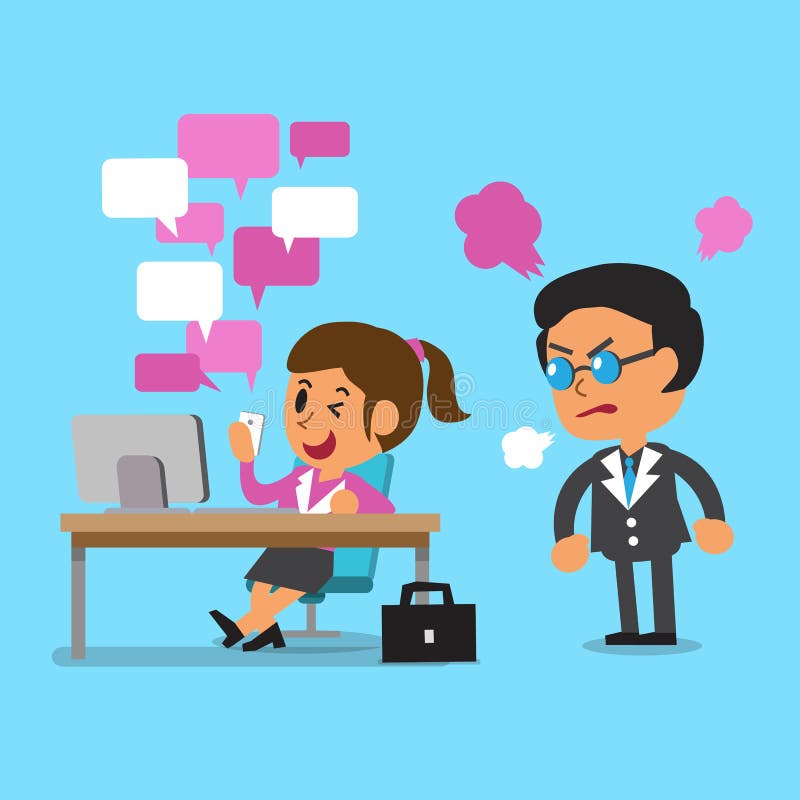 Vector Cartoon Work Messaging Stock Illustrations – 514 Vector Cartoon ...