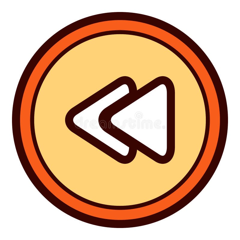 Cartoon backward button stock vector. Illustration of simple - 258028040