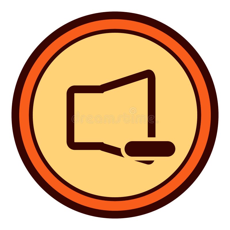 Cartoon Decrease Volume Button Stock Vector - Illustration of simple, flat: 258028060