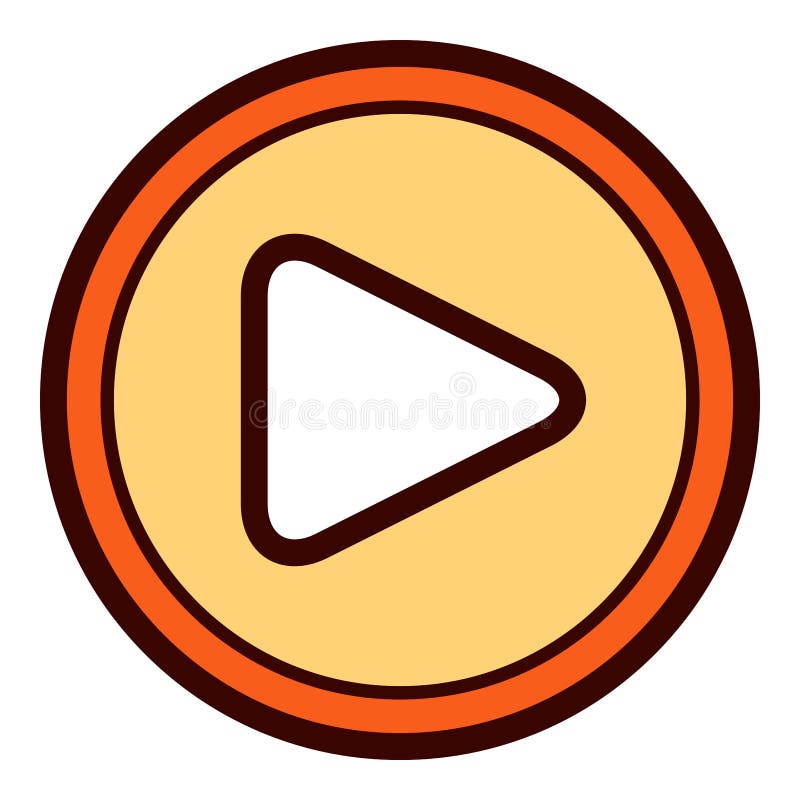 Cartoon play button stock vector. Illustration of logo - 258028029