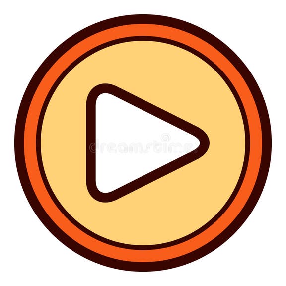 Cartoon play button stock vector. Illustration of logo - 258028029