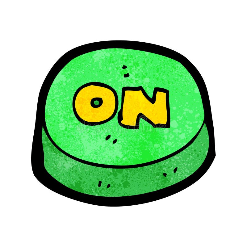 Cartoon on button stock vector. Illustration of drawing - 38089007