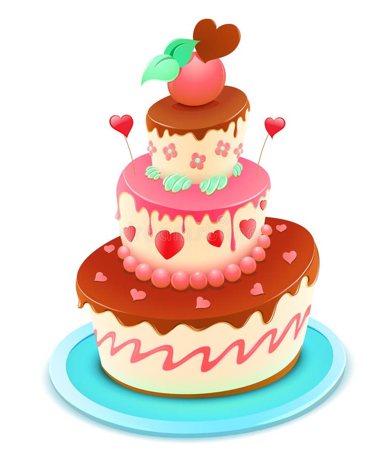 Cartoon cake stock vector. Illustration of dessert, delicious - 21511552