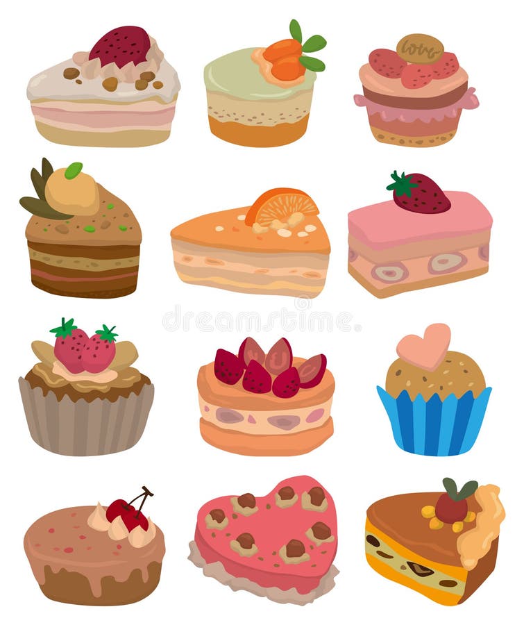 Cartoon cake icon stock vector. Illustration of greeting - 19087506
