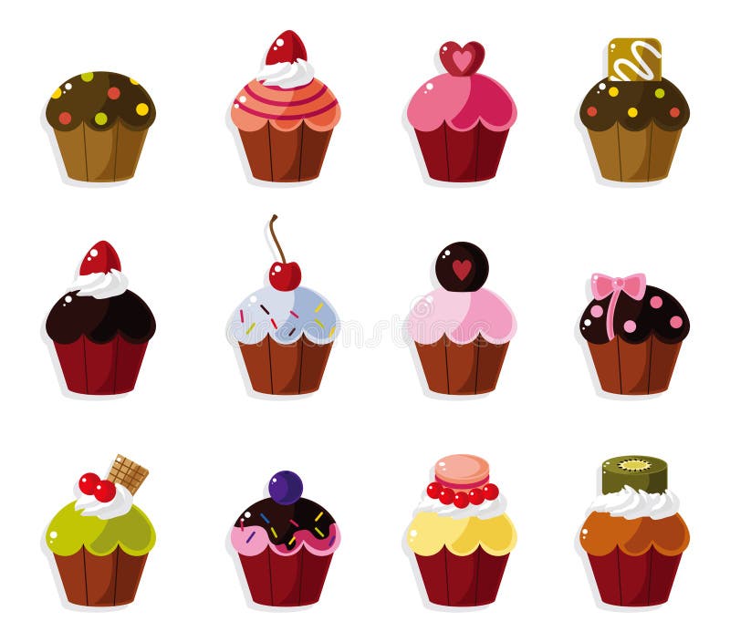 Cartoon cake icon stock vector. Illustration of doodle - 18553140