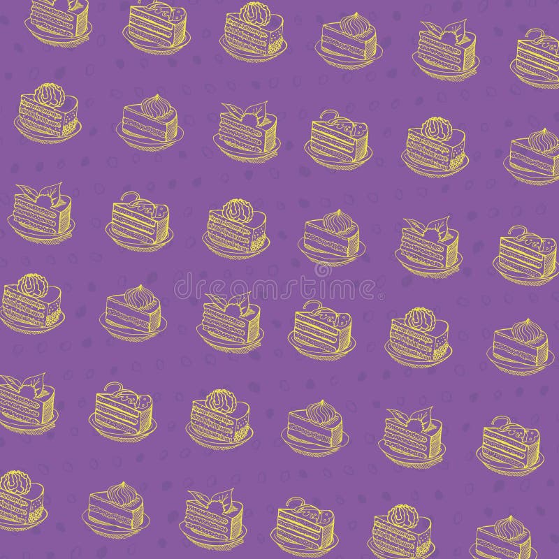 Cartoon cake pattern stock vector. Illustration of party - 49840460