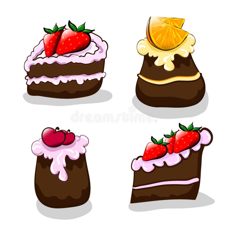 Cartoon cake card stock vector. Illustration of celebrate - 17934920