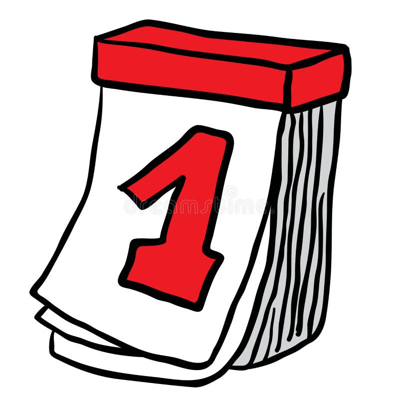 Cartoon calendar stock vector. Illustration of doodle - 70037911