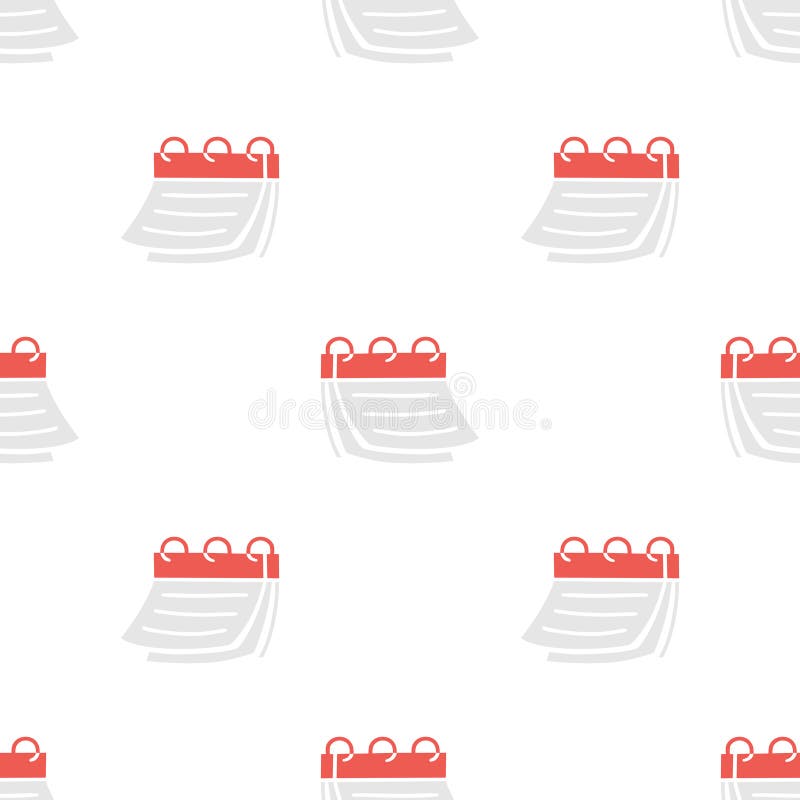 Cartoon Calendar Seamless Patterns, Vector. Stock Vector - Illustration ...