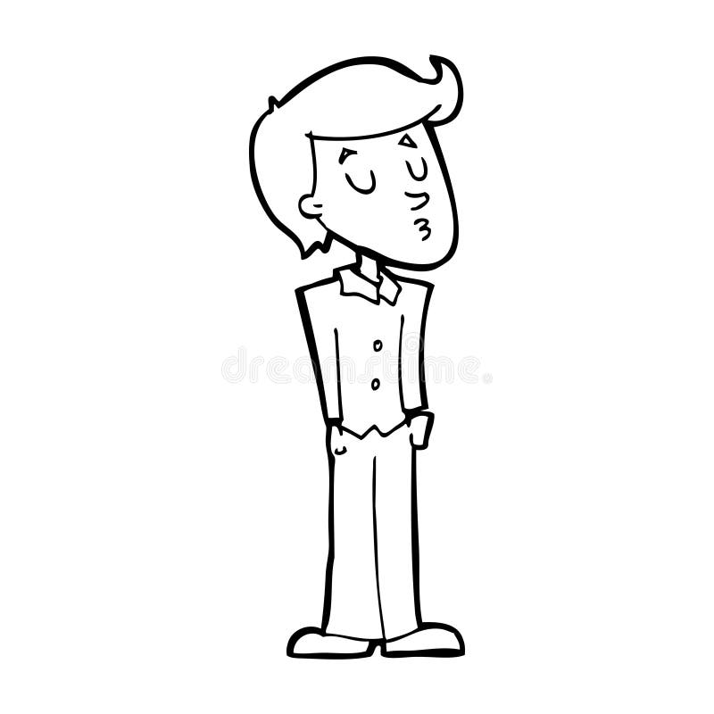 Cartoon calm man stock illustration. Illustration of drawing - 37022423