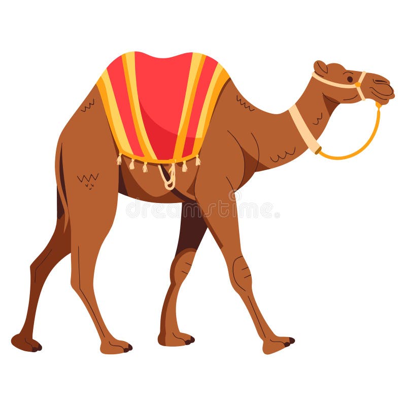 A Cartoon Camel. a Simple, Friendly Characte. Stock Vector ...