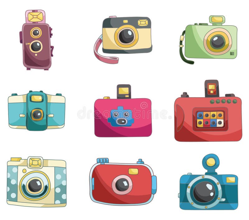 Cartoon camera icon stock vector. Illustration of light - 19251402