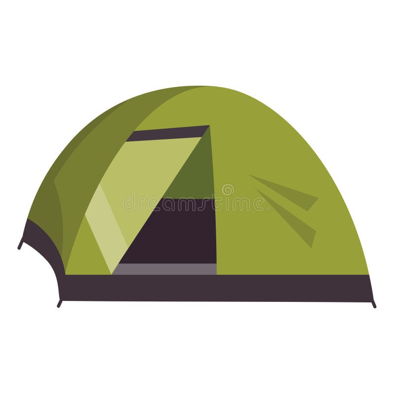 Cartoon Camping Tent in Flat Style Isolated Stock Vector - Illustration ...
