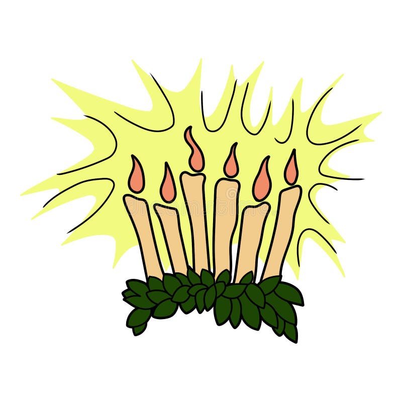 Cartoon candle stock vector. Illustration of candle - 266379523