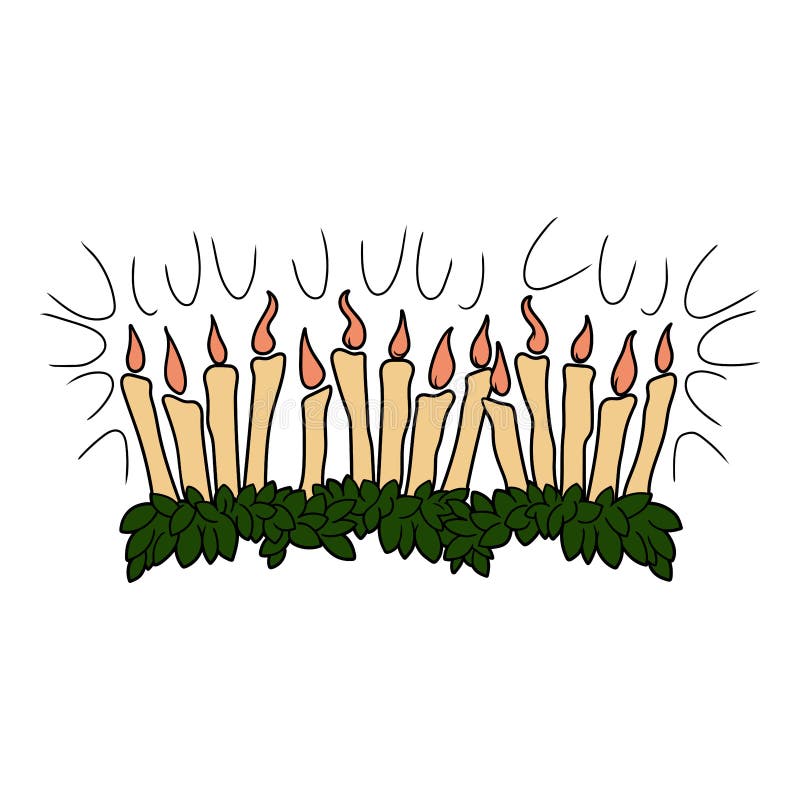 Cartoon candle stock vector. Illustration of simple - 266395170