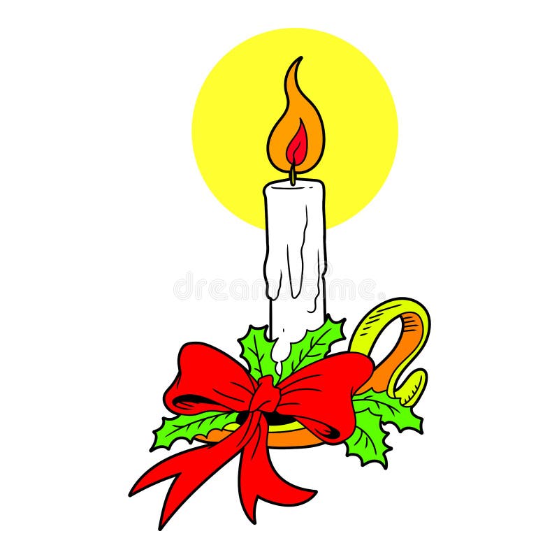 Cartoon candle stock vector. Illustration of vector - 266450884