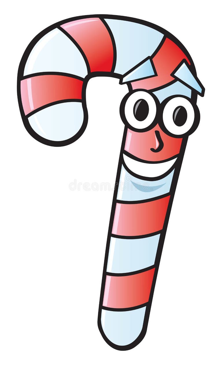 Smiley Christmas Candy Cane Character Stock Illustrations – 18 Smiley ...