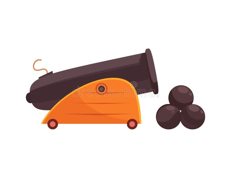 Cartoon Cannon Illustration Stock Illustration - Illustration of armory ...