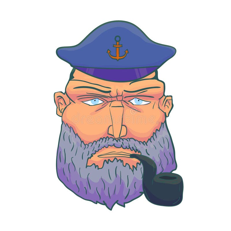 Captain Smoking Pipe Stock Illustrations – 320 Captain Smoking Pipe ...