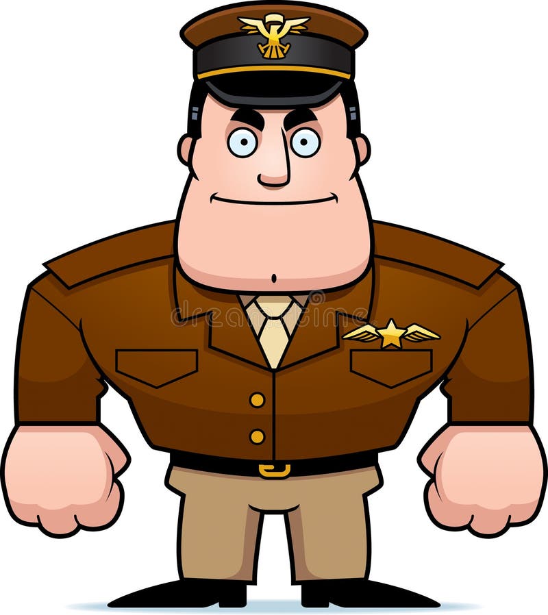 Cartoon Military General Salute Stock Vector - Illustration of mustache ...