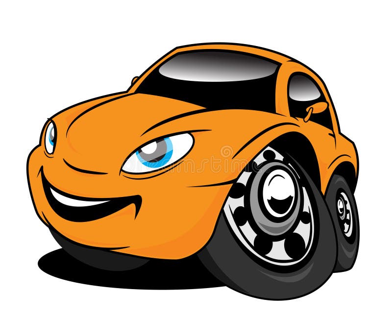 Cartoon car stock vector. Illustration of happiness, transportation ...
