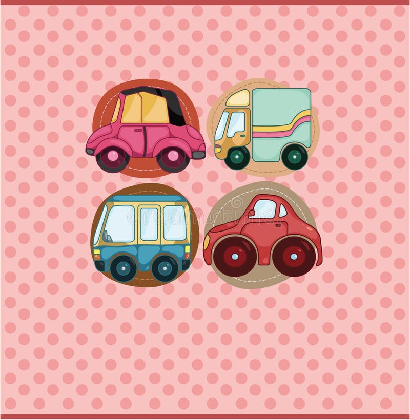 Cartoon car card stock vector. Illustration of bounce - 19281709