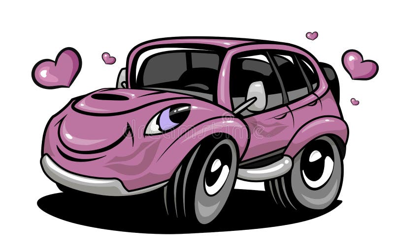 Car In Love Stock Vector Illustration Of Transport Automobile 7696211