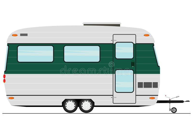 Cartoon caravan. stock vector. Illustration of summer - 109321880
