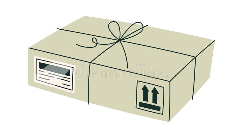 Cartoon Cardboard Box Flat Icon Stock Vector - Illustration of cartoon ...